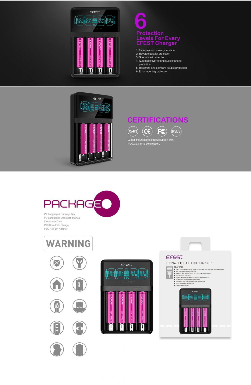EFest LUC V4 Elite - Fast Charger | UK Vape Kings